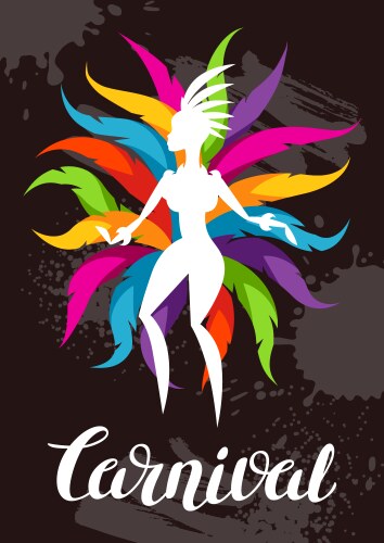 Brazilian samba posters carnival in rio de Vector Image