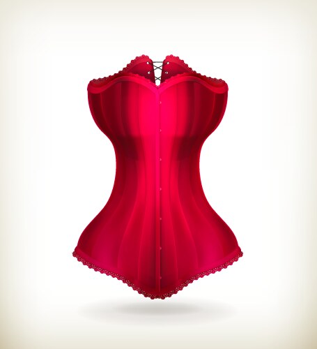Vintage red sexy guipure corset Royalty Free Vector Image