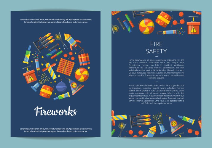 Fireworks Safety - Rules & Warnings – Royalty-Free Vector | VectorStock