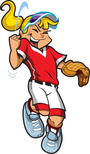 Boy baseball pitcher Royalty Free Vector Image