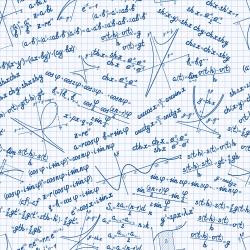 Mathematics Seamless Pattern Royalty Free Vector Image