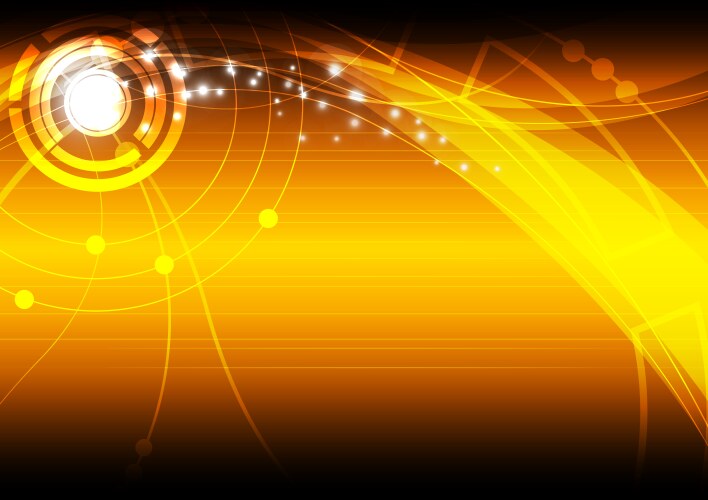 Abstract red background with golden light rays Vector Image