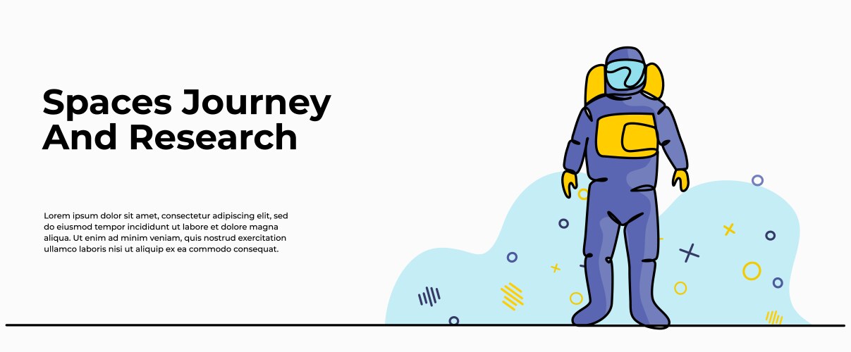 Spaceman space travel design modern Royalty Free Vector