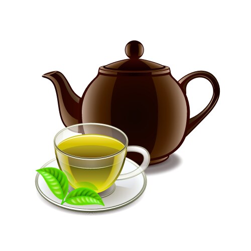 Ceylon tea isolated on white Royalty Free Vector Image