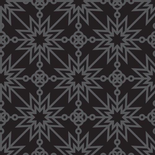 Seamless geometric pattern in arabic style black Vector Image