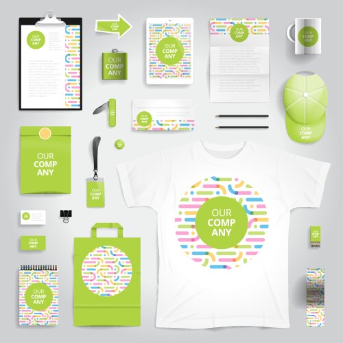 Corporate identity stationery print template Vector Image