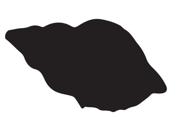 Mollusk silhouette art Royalty Free Vector Image