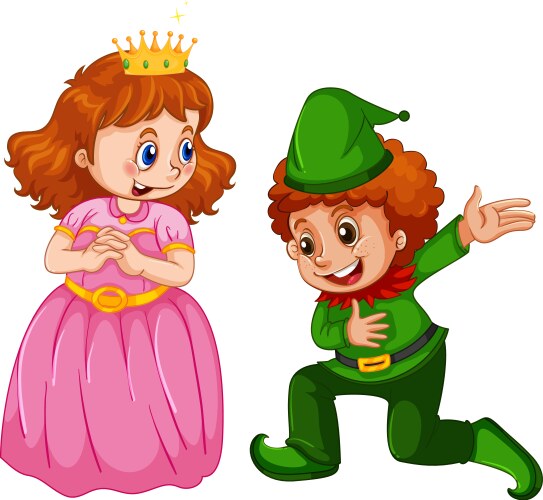 Beautiful princess and prince Royalty Free Vector Image