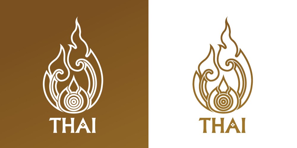 Thai art element for graphic design Royalty Free Vector