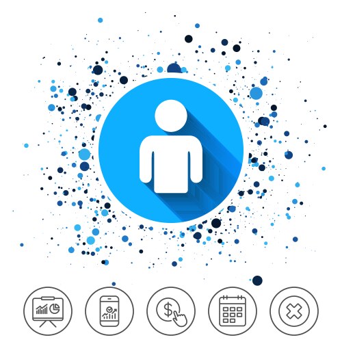 User sign white icon Royalty Free Vector Image