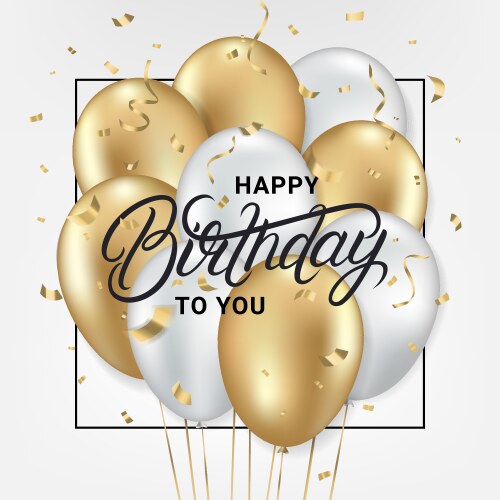 Gold Birthday Balloons Vector Images (over 11,000)