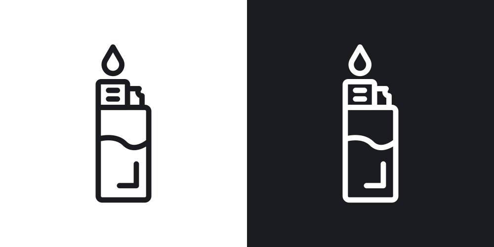 Lighter icon set Royalty Free Vector Image - VectorStock