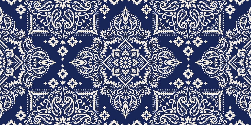 Rectangular seamless bandana print design Vector Image