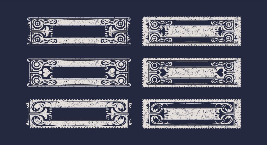 Template decorative small rectangular label Vector Image