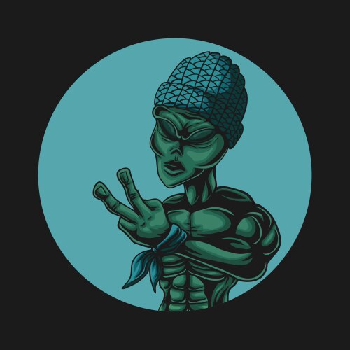 Bad alien Royalty Free Vector Image - VectorStock