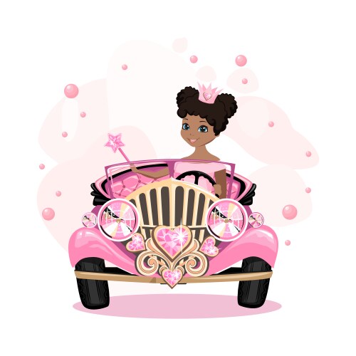 Fairytale background with princess castle Vector Image