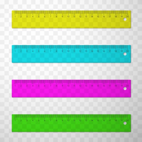 Metric imperial rulers centimeter and inch Vector Image