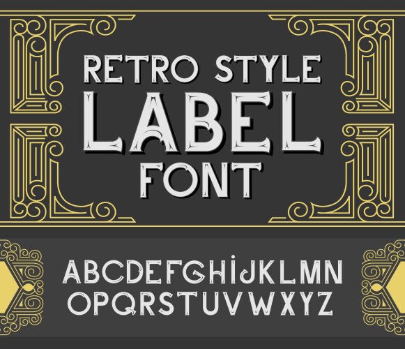 Handy crafted modern label font Royalty Free Vector Image