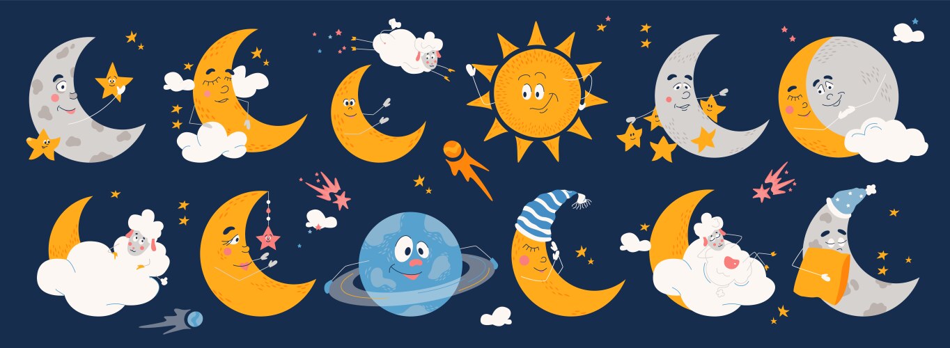 Moon Cartoon Vector Images (over 96,000)