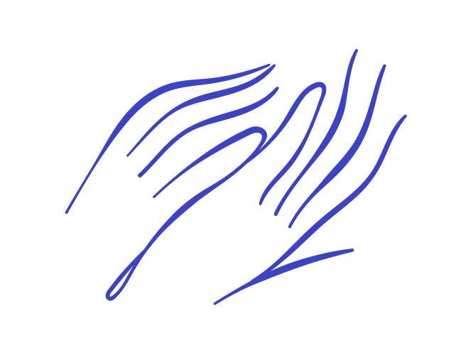 Continuous one line drawing abstract hand Vector Image