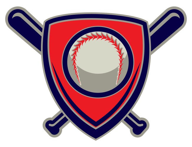 Set sports template with ball and bats Royalty Free Vector