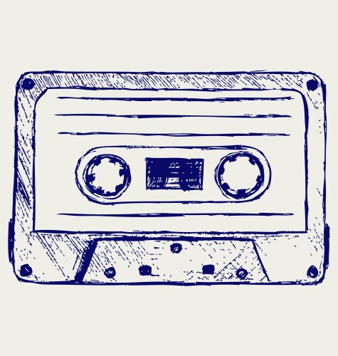 Vintage music cassettes Royalty Free Vector Image