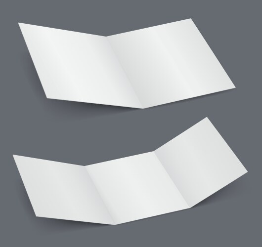 Blank white open brochure magazine isolated Vector Image