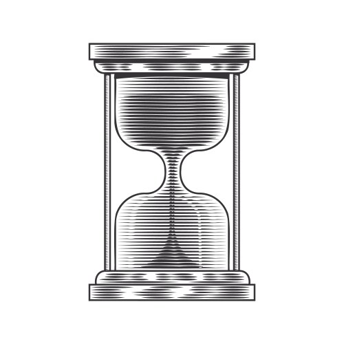 Hand drawn line art hourglass set Royalty Free Vector Image