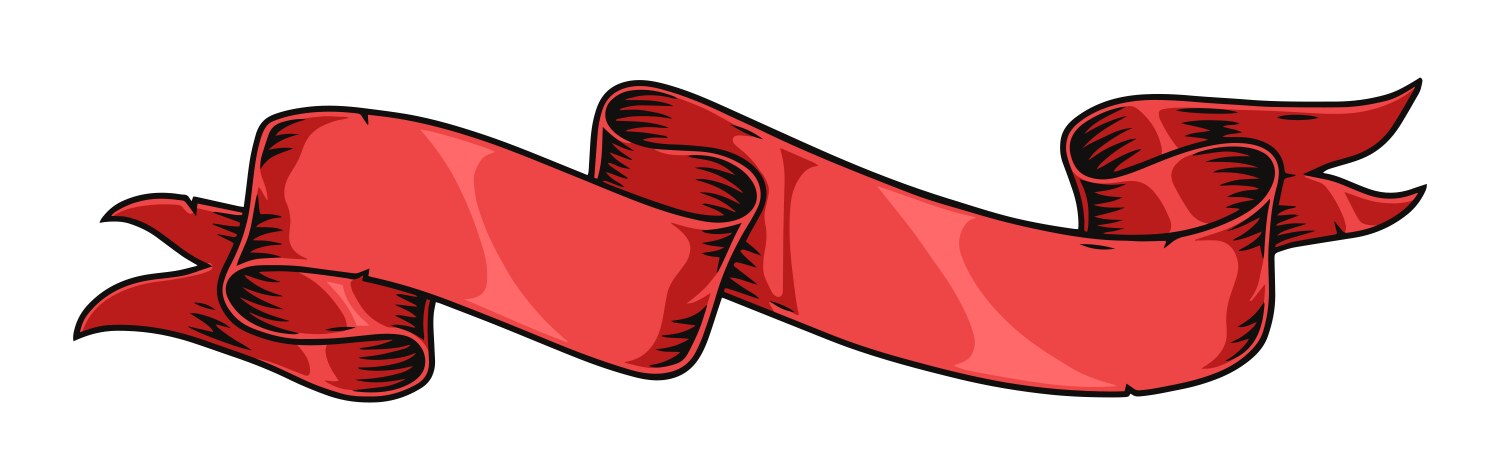 Winding ribbon heraldic symbol for decoration Vector Image