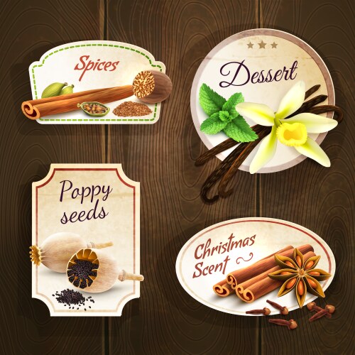 Logo for spices and herbs Royalty Free Vector Image