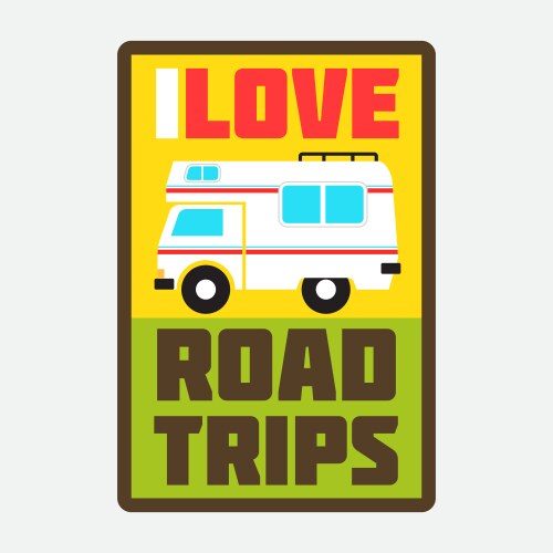 Road trip lettering Royalty Free Vector Image - VectorStock
