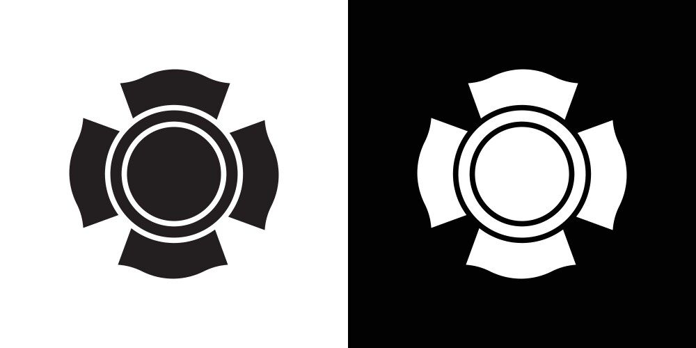 Fire Department Maltese Cross Vector