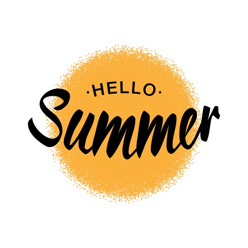 Hello summer bright Royalty Free Vector Image - VectorStock