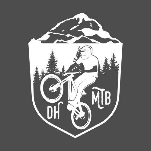 Mtb logo badge and label dowhill freeride t Vector Image