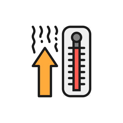 Thermometer logo design template Royalty Free Vector Image