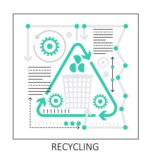 Waste management infographics for reduce reuse Vector Image