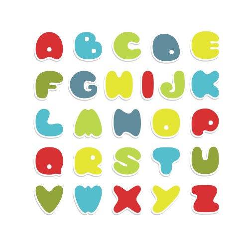 3d alphabet Royalty Free Vector Image - VectorStock