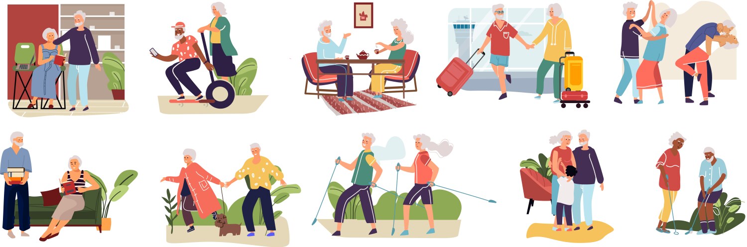 Old Couple Cartoon Vector Images (over 11,000)