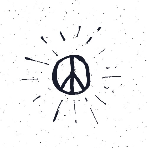 Hand Drawn Peace Symbol Royalty Free Vector Image