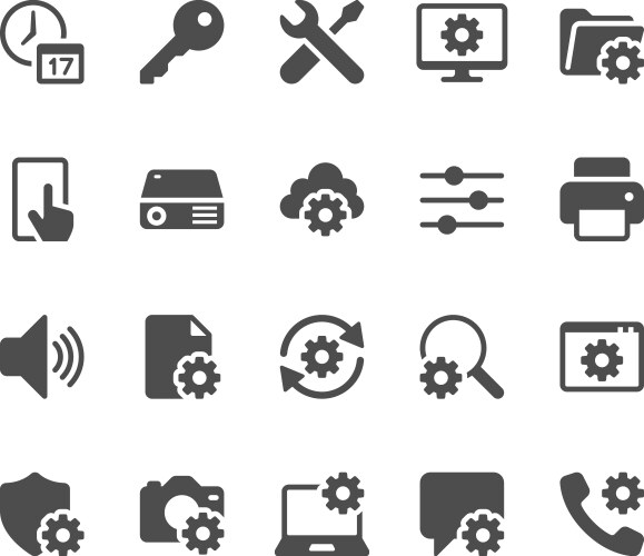Protection and security icons Royalty Free Vector Image