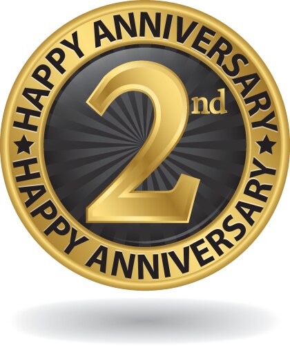 Happy anniversary symbol Royalty Free Vector Image