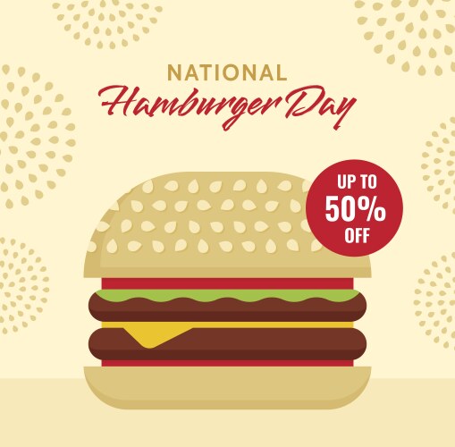 National hamburger day may 28 Royalty Free Vector Image