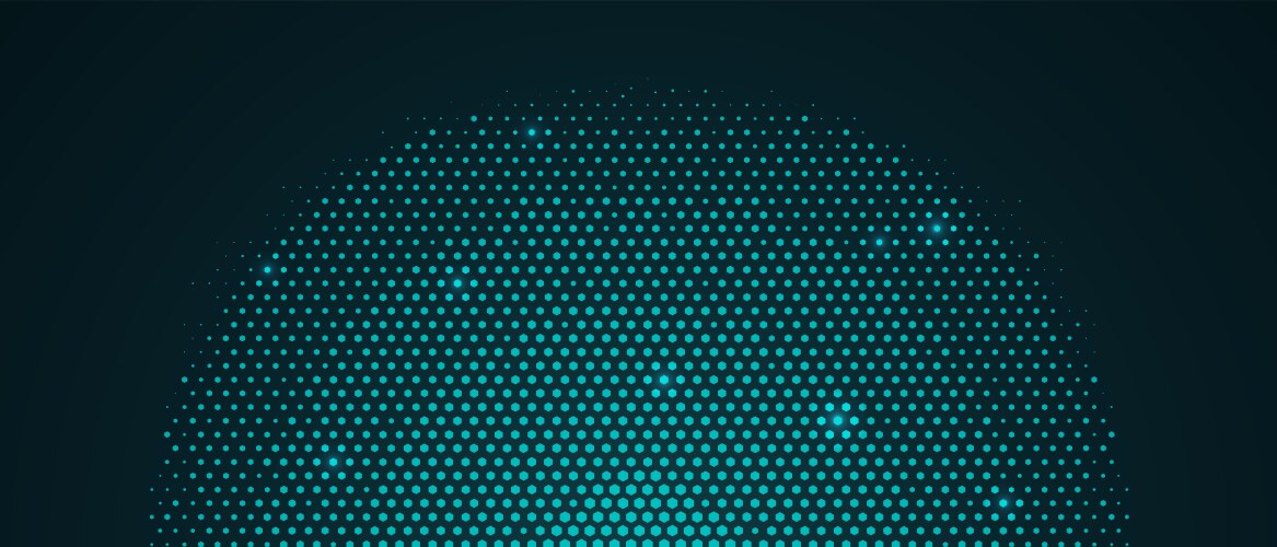 Futuristic dark hexagon pattern with red lights Vector Image