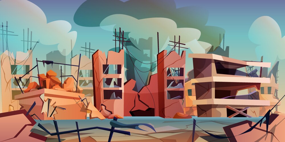 Destroyed City Cartoon Vector Images (over 910)