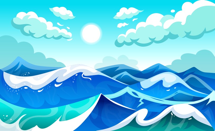 Cartoon Ocean Waves Vector Images (over 34,000)