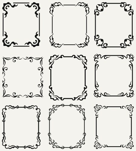 Frame labels set vintage Royalty Free Vector Image Frame labels set vintage Royalty Free Vector Image