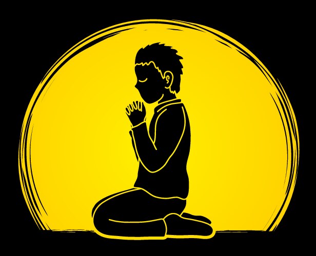 Prayer christian praying Royalty Free Vector Image