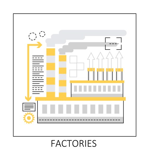 Industry banner industrial production factory Vector Image
