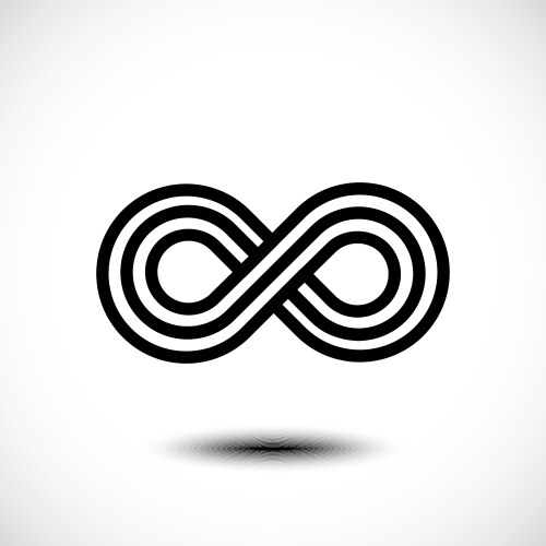 Square infinity symbol black option abstract Vector Image