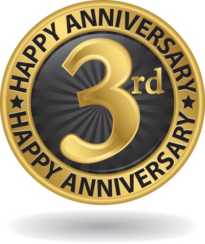 Happy anniversary symbol Royalty Free Vector Image